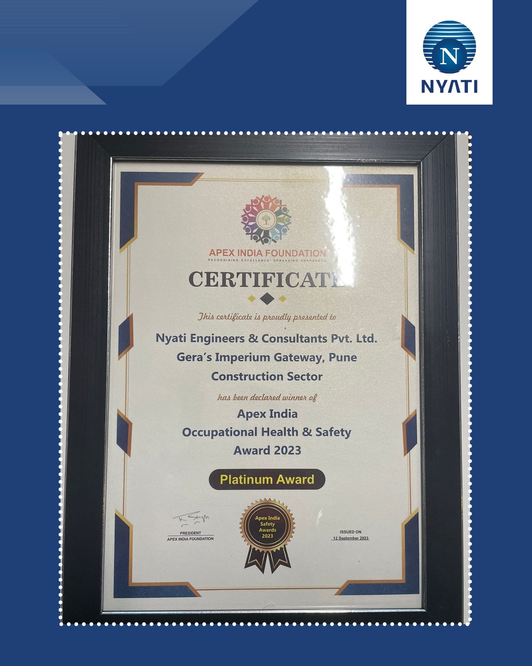 Occupational Health and Safety award